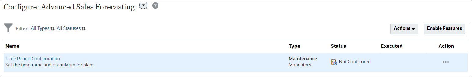 Configuring Advanced Sales Forecasting in Oracle Sales Planning