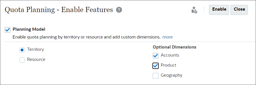 Configuring Quota Planning in Oracle Sales Planning