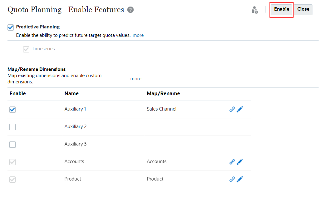 Configuring Quota Planning in Oracle Sales Planning
