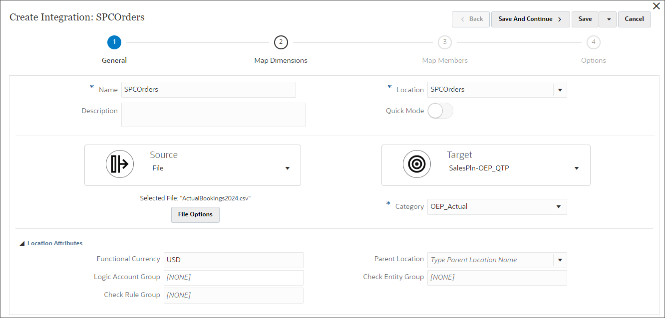 Loading Data into Sales Planning using Data Integration