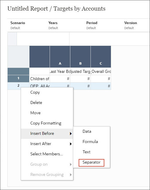 Reporting in Sales Planning