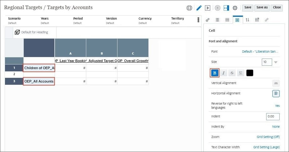 Reporting in Sales Planning