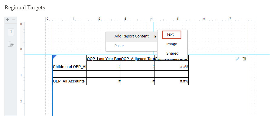 Reporting in Sales Planning
