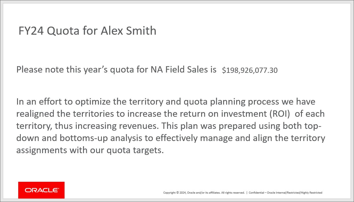 Setting and Analyzing Quotas in Sales Planning with Smart View