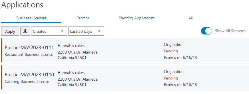 Completing a Single Application for Multiple License Types