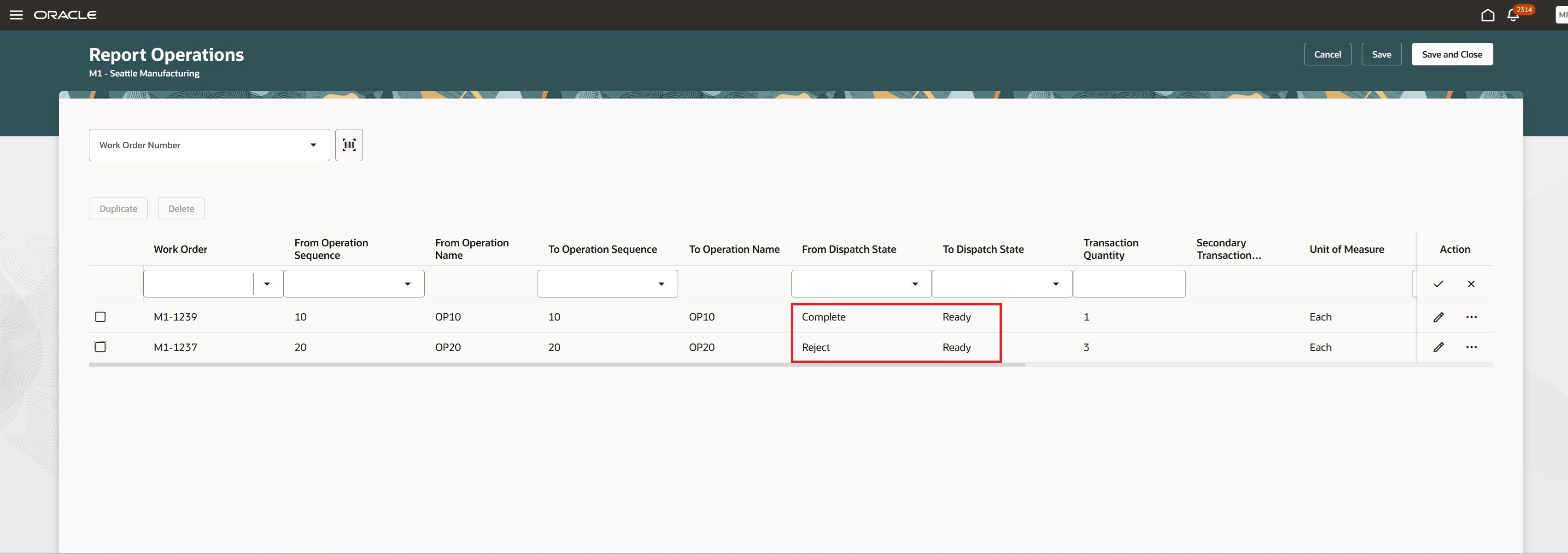 Redwood: Validate Production Transaction Data for Work Orders Post ...