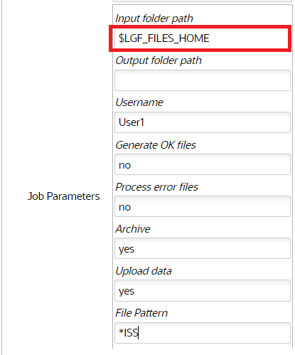 Process Input File - Job Parameter