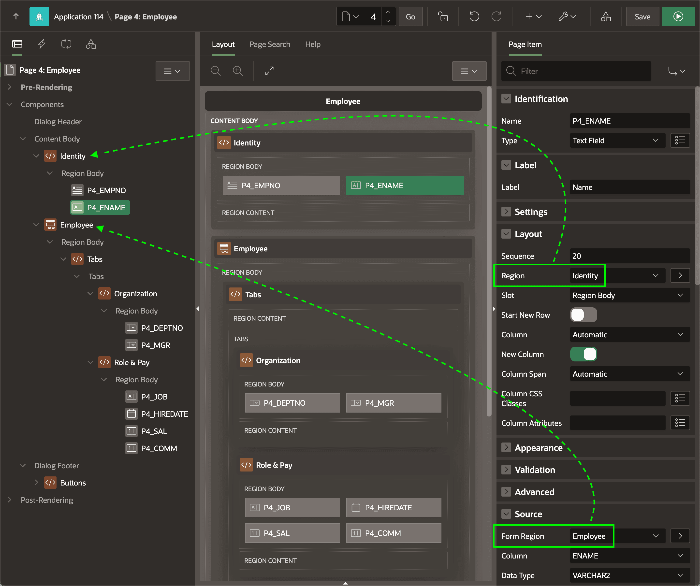 Flexible Form Page Item Layout