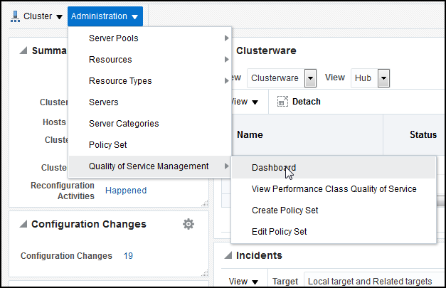 Using The Oracle Database Qos Management Dashboard