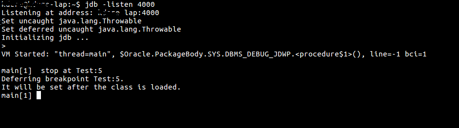 Debugging Java Stored Procedures