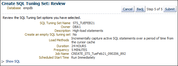Tuning SQL Statements