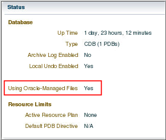 Access and Configure Container Page for a CDB using EM Express
