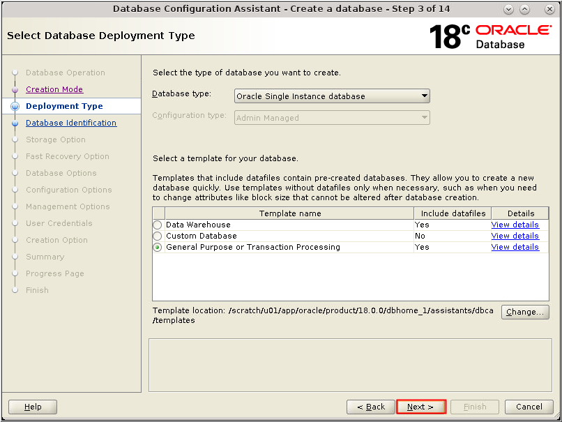 Create A Non Container Database Using Dbca Advanced Mode