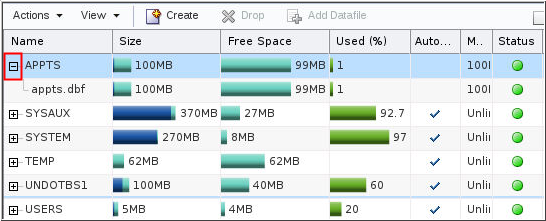Manage Tablespaces Using EM Express Manage Tablespaces Using EM Express