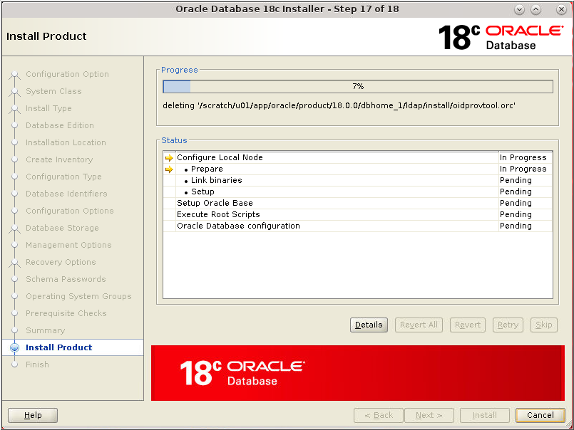 Perform Advanced Installation for Non-Container Database