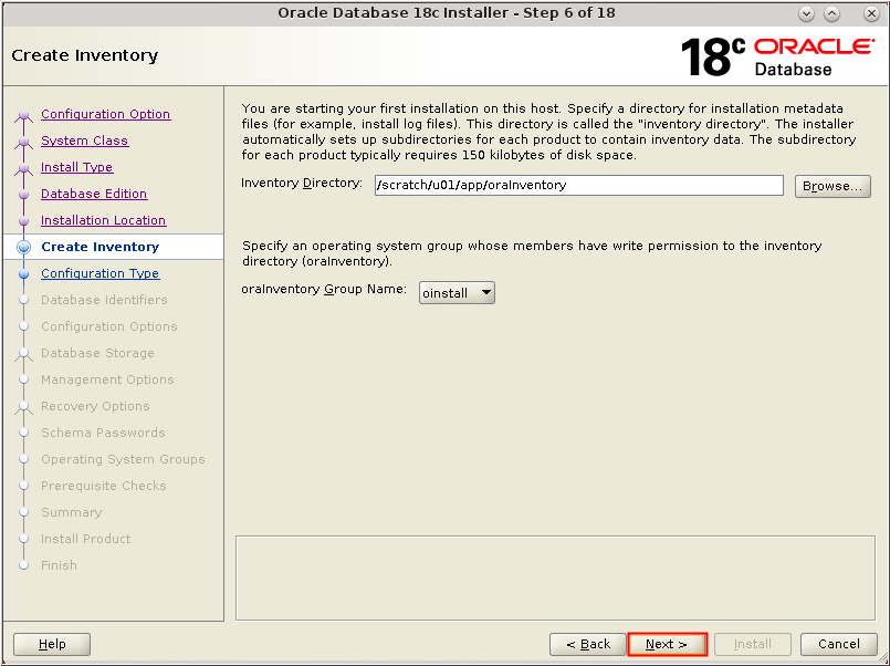 Perform Advanced Installation for Non-Container Database