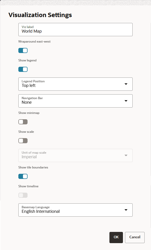 Configuring a Map Visualization