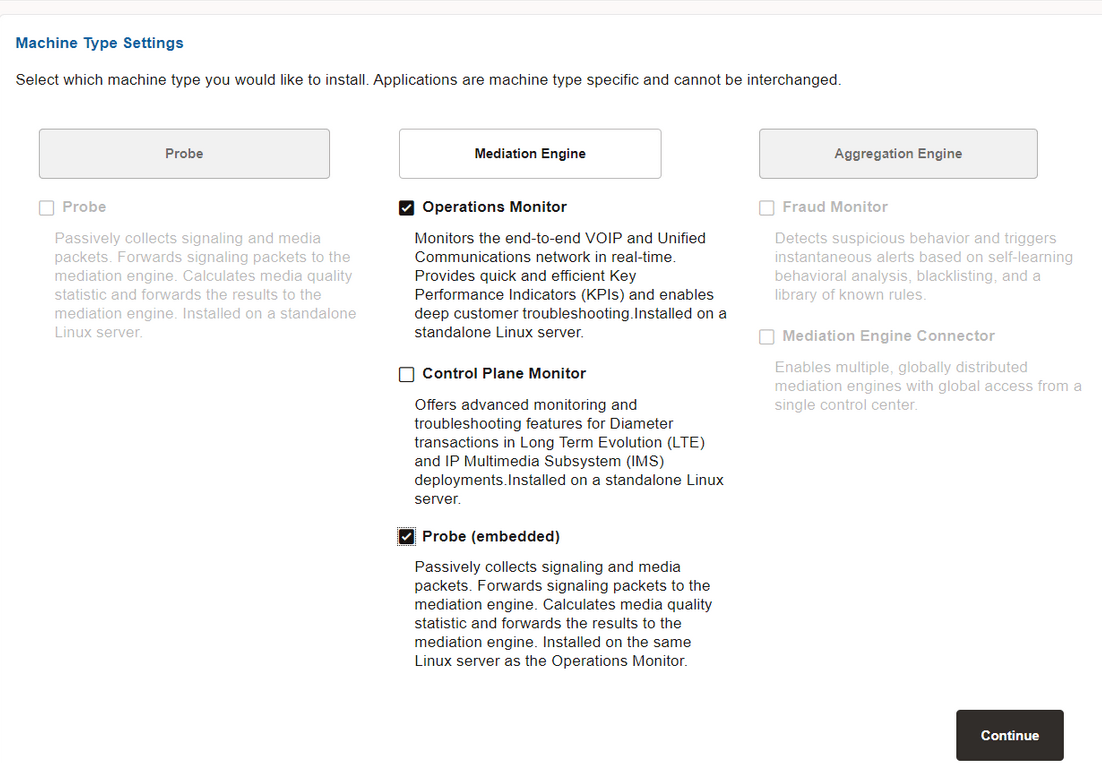 Selecting the Machine Type