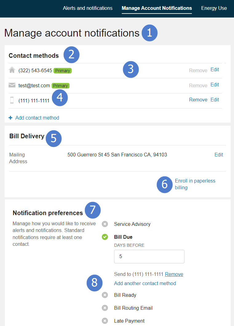 Notifications Configuration Options