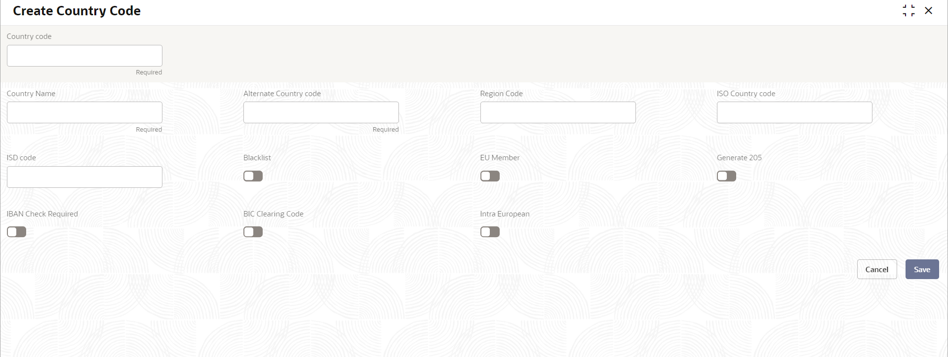 Create Country Code Create Country Code