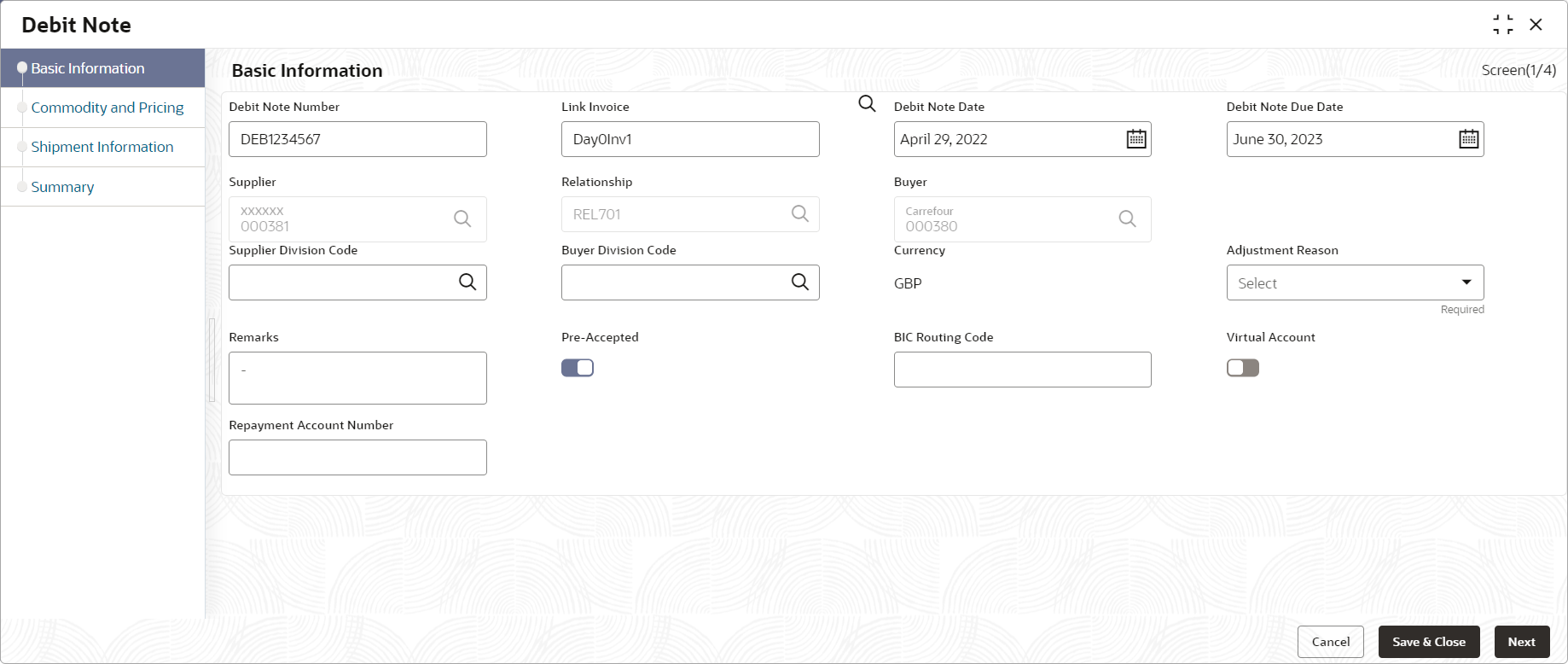 Create Debit Note Create Debit Note