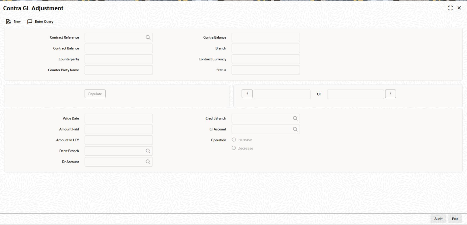 Increasing/Decreasing Contra GL Balance
