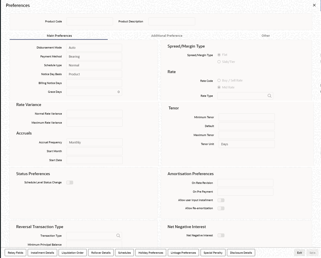 Setting Product Preferences