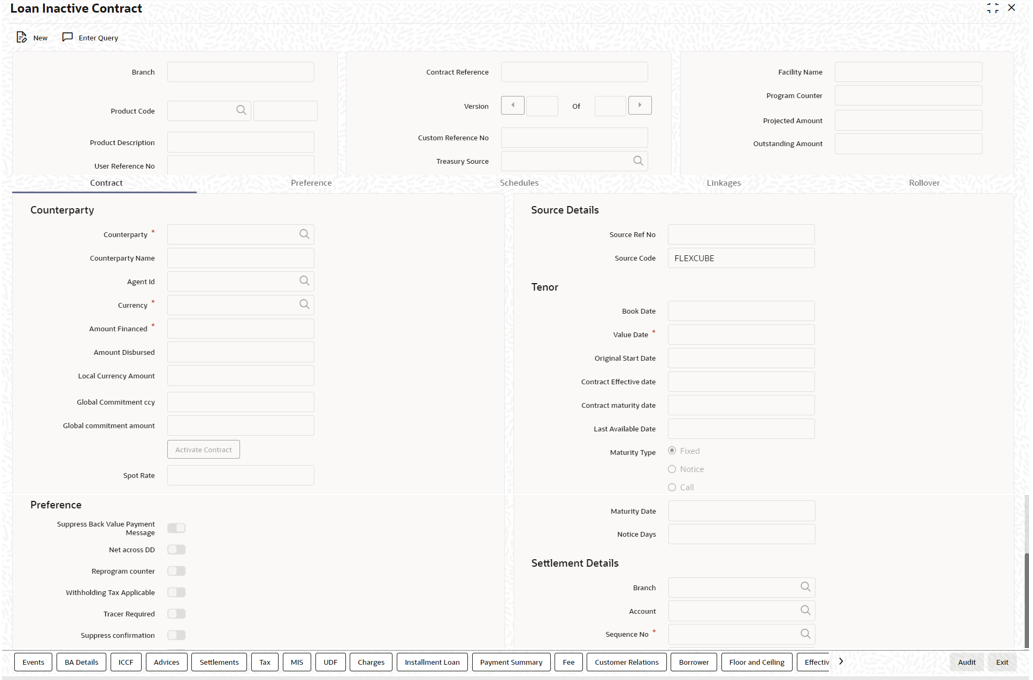 Loan- Contract Simulation for Inactive Contract