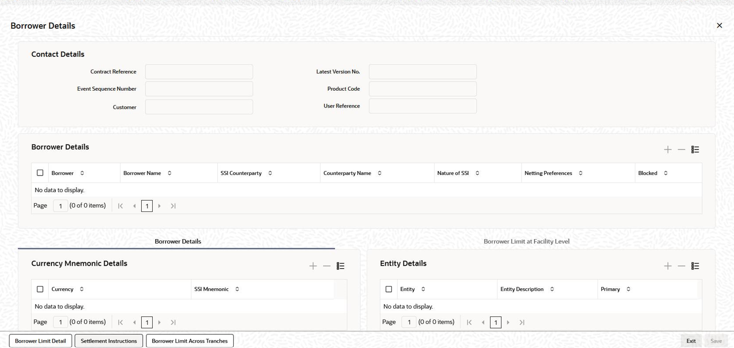 Specifying Borrowers for the Facility