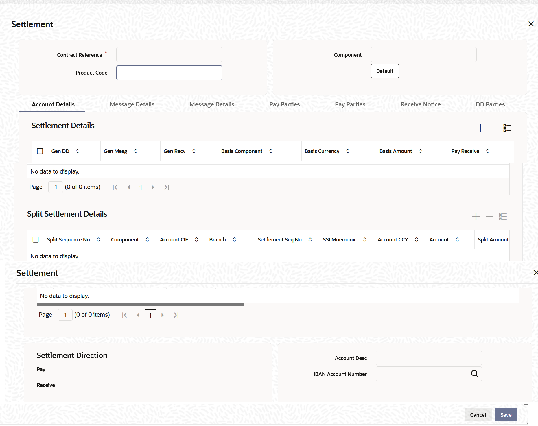 Viewing Settlement Instructions for the Drawdown