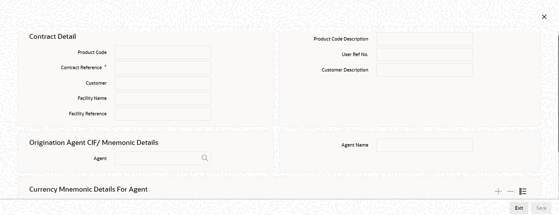 Agent CIF and Mnemonic Details Maintenance