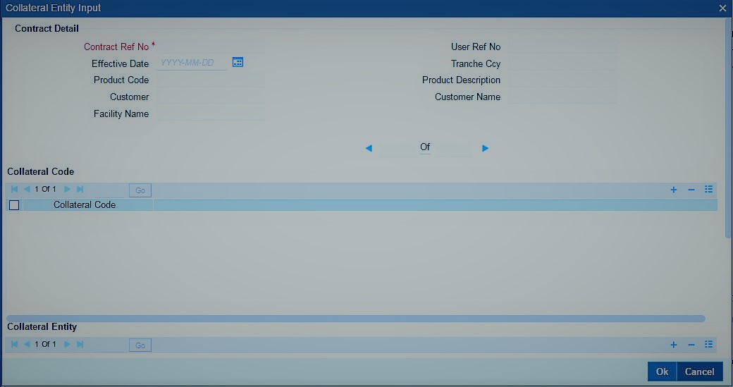 Maintaining Tranche Collateral Entity Details