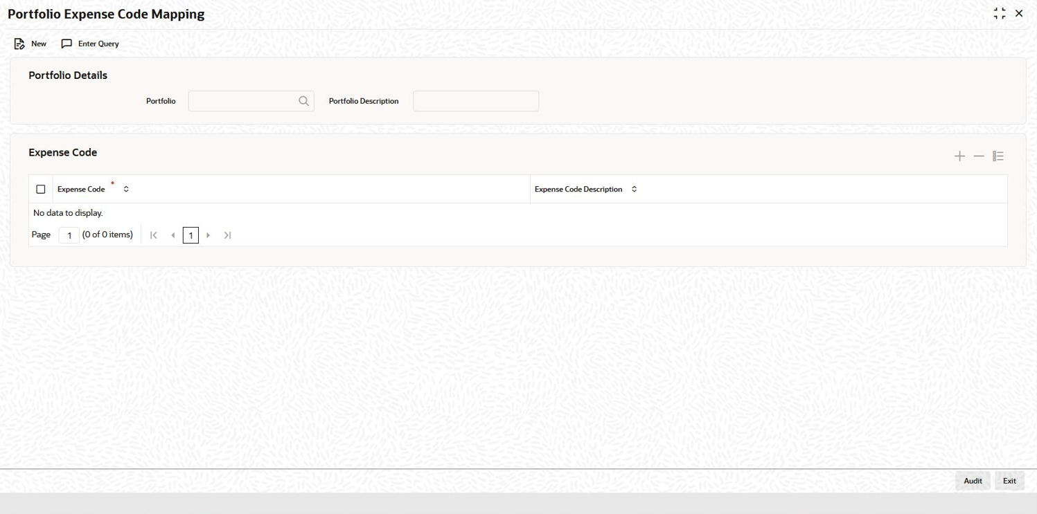 Portfolio Expense Code Mapping