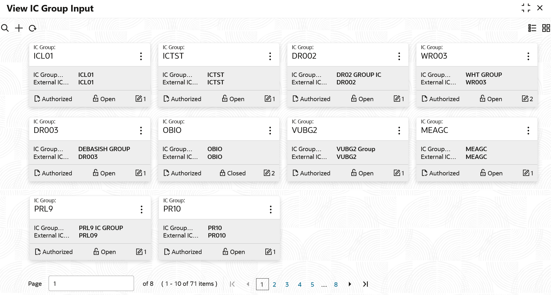 View Ic Group Input
