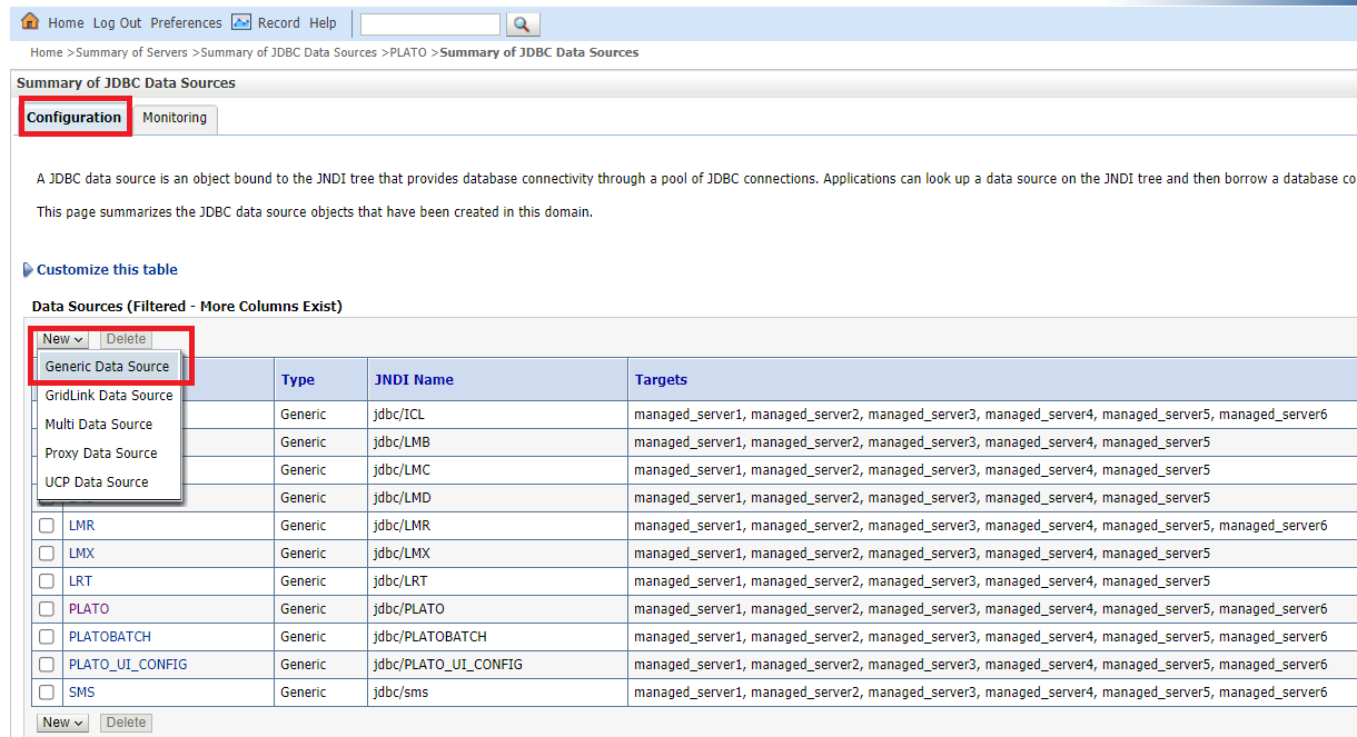 Configure Data Sources In Weblogic 5145