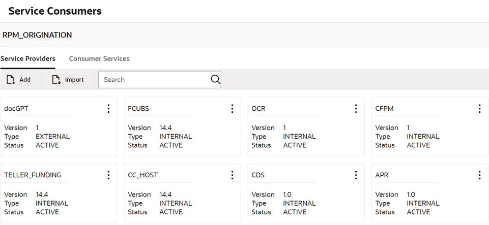 Maintenance for Oracle Banking Origination