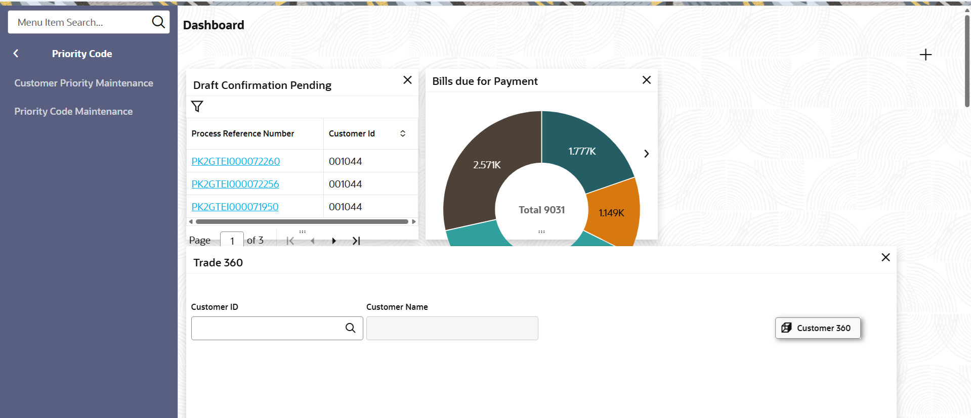 Create Customer Priority Maintenance