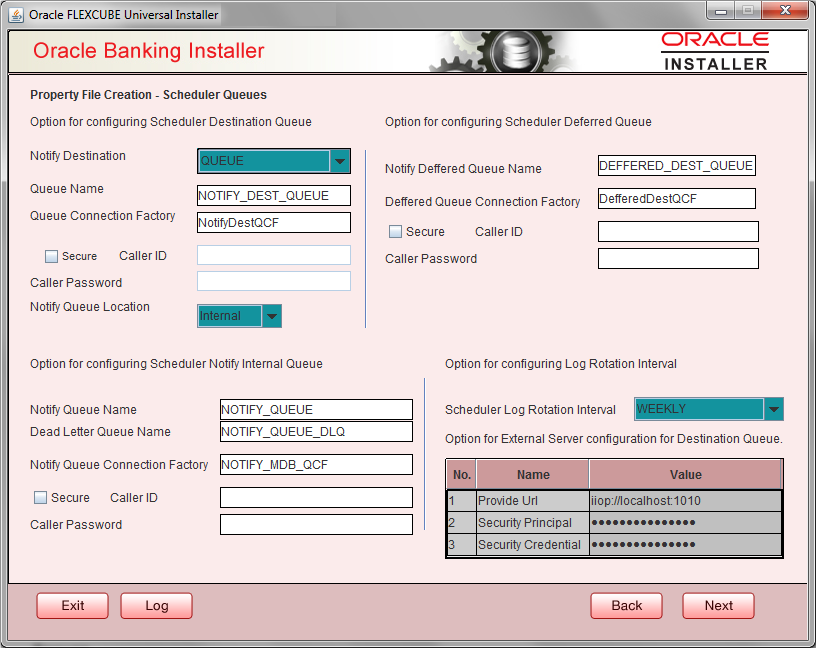 Configuring Scheduler