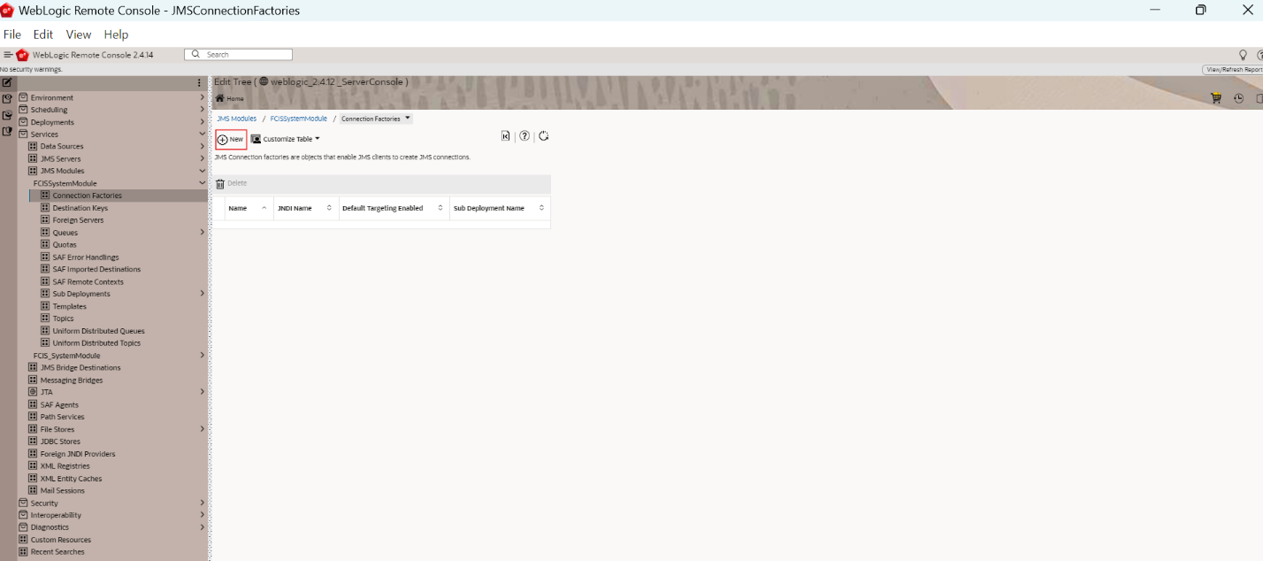 Create JMS Connection Factory