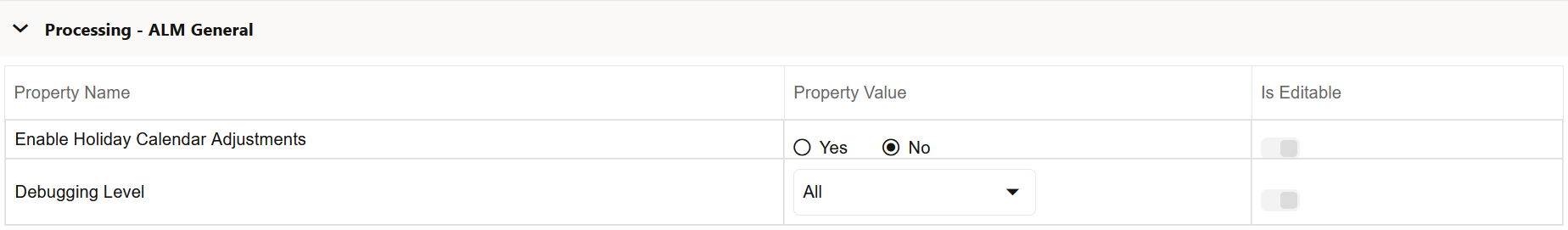 Application Preference