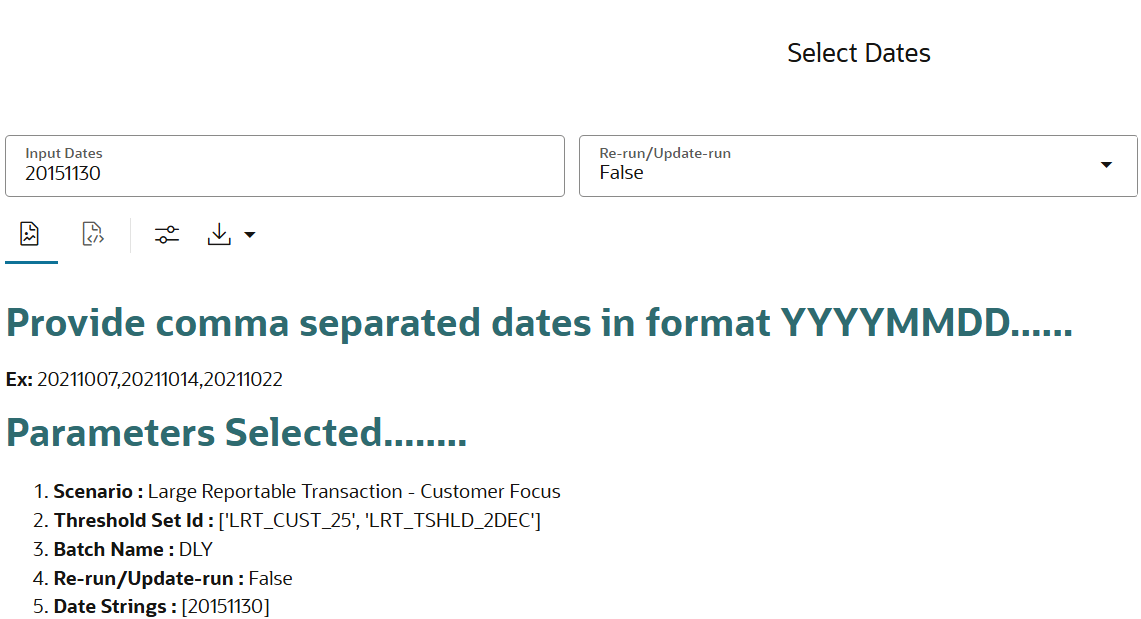 Specify Execution Parameters