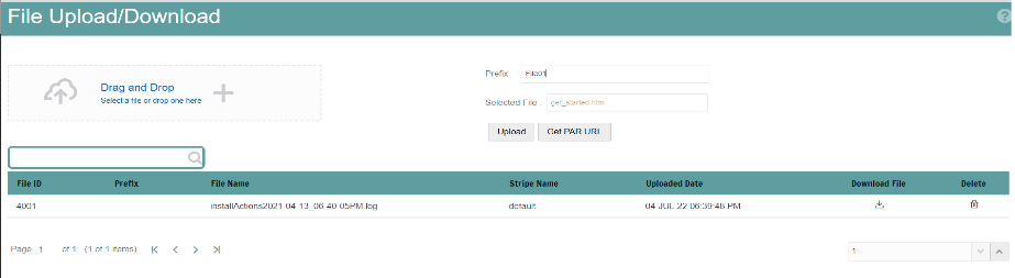 Uploading/Downloading a File Using Utility