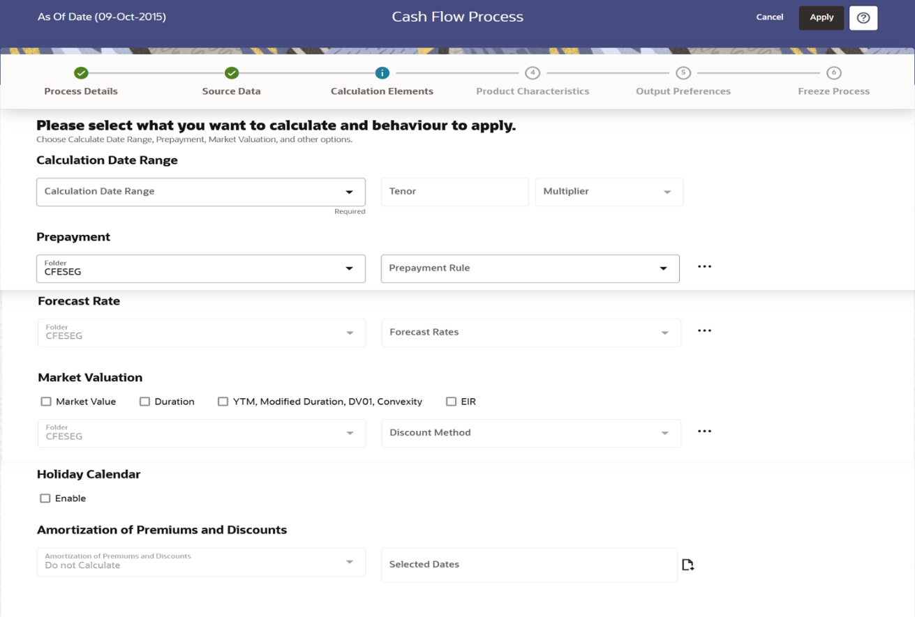 Create Cash Flow Process