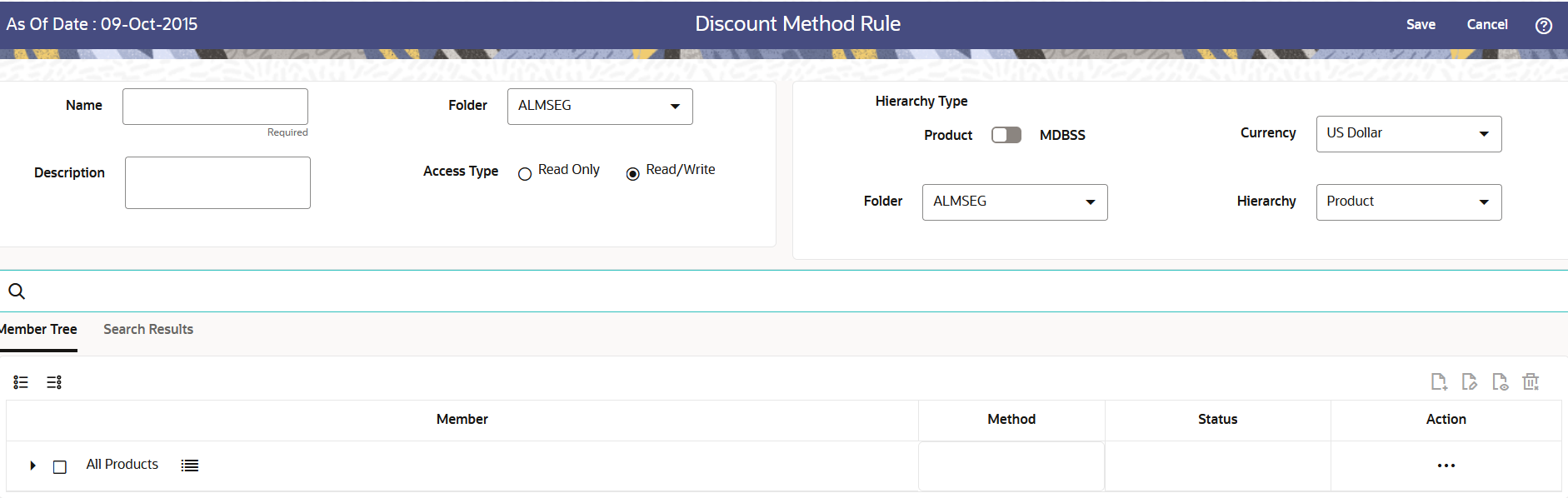 Create Discount Method Rule