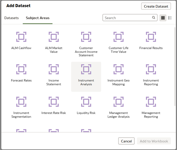 Working with Out-of-the-Box Subject Area