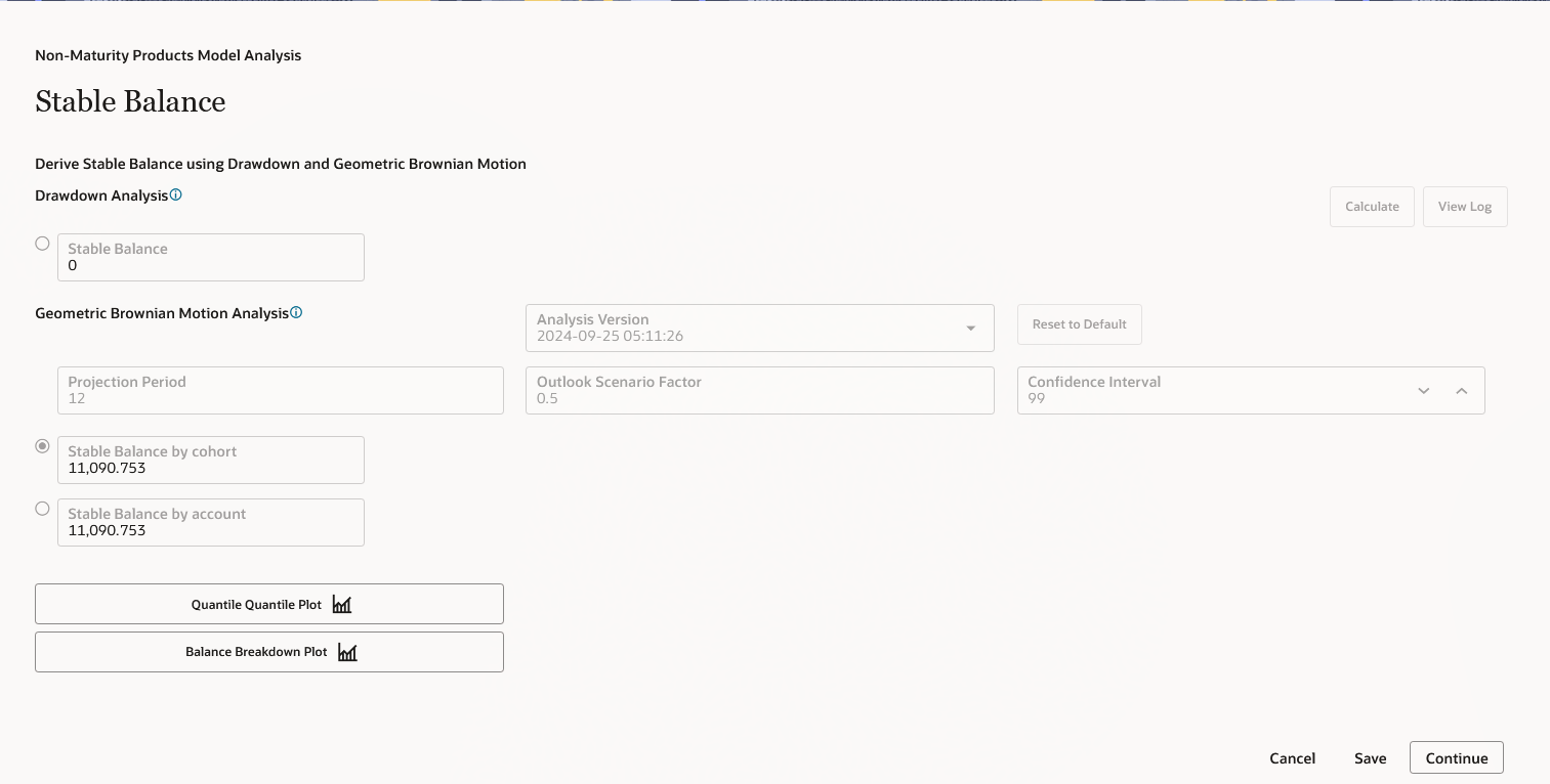 Creating Non-Maturity Products Model