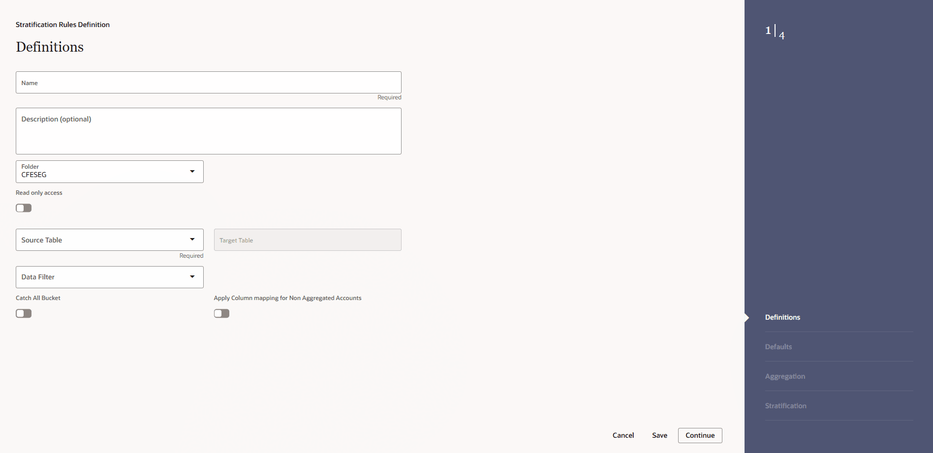 Create Data Stratification Rule