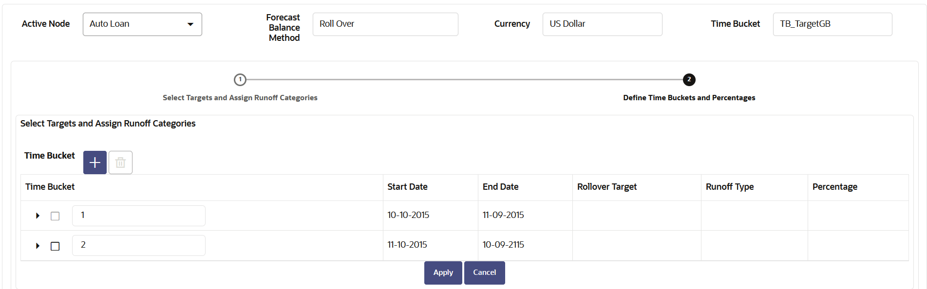 Defining Forecast Balances Using Node Level Assumptions