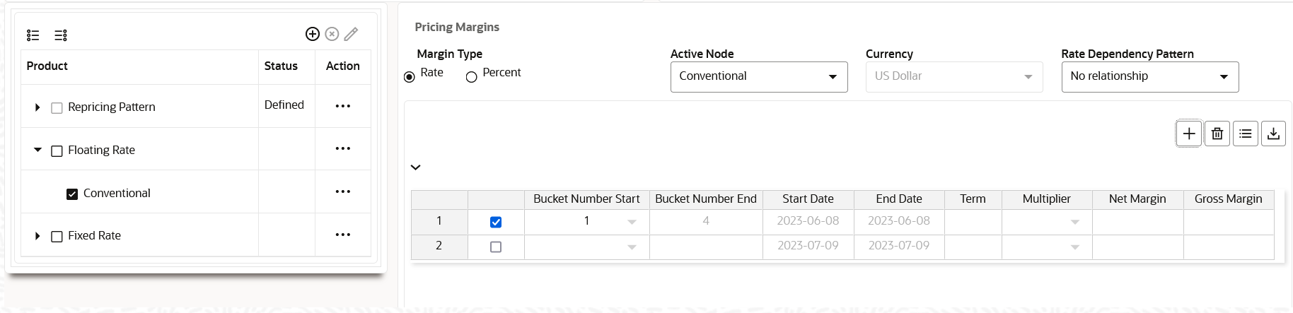 Defining Pricing Margins Using Node Level Assumptions
