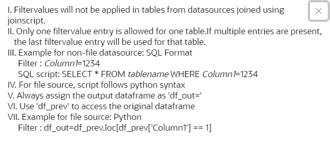 Filtering Tables